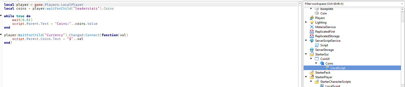 Have A Script Where Adds 1 To Gui When Touching Coin After Touching It Once Though I Need It