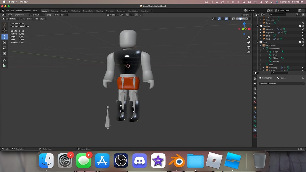 IK Constraint for imported Custom Rig (Blender) - Art Design Support ...