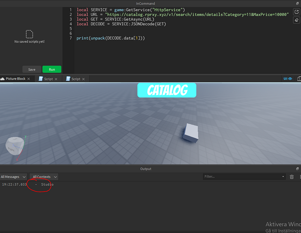 Catalog API returns empty table? - Scripting Support - Developer Forum | Roblox