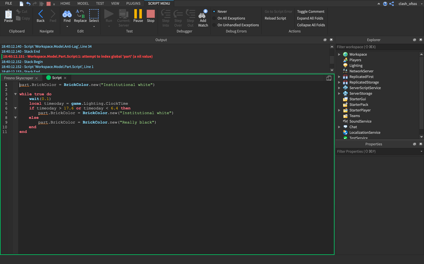 Brick color changing script not working - Scripting Support - Developer Forum | Roblox