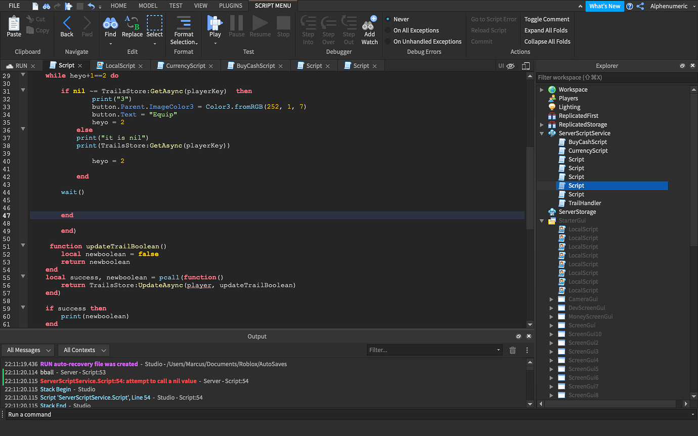 Argument 1 missing or nil Error - Scripting Support - Developer Forum | Roblox