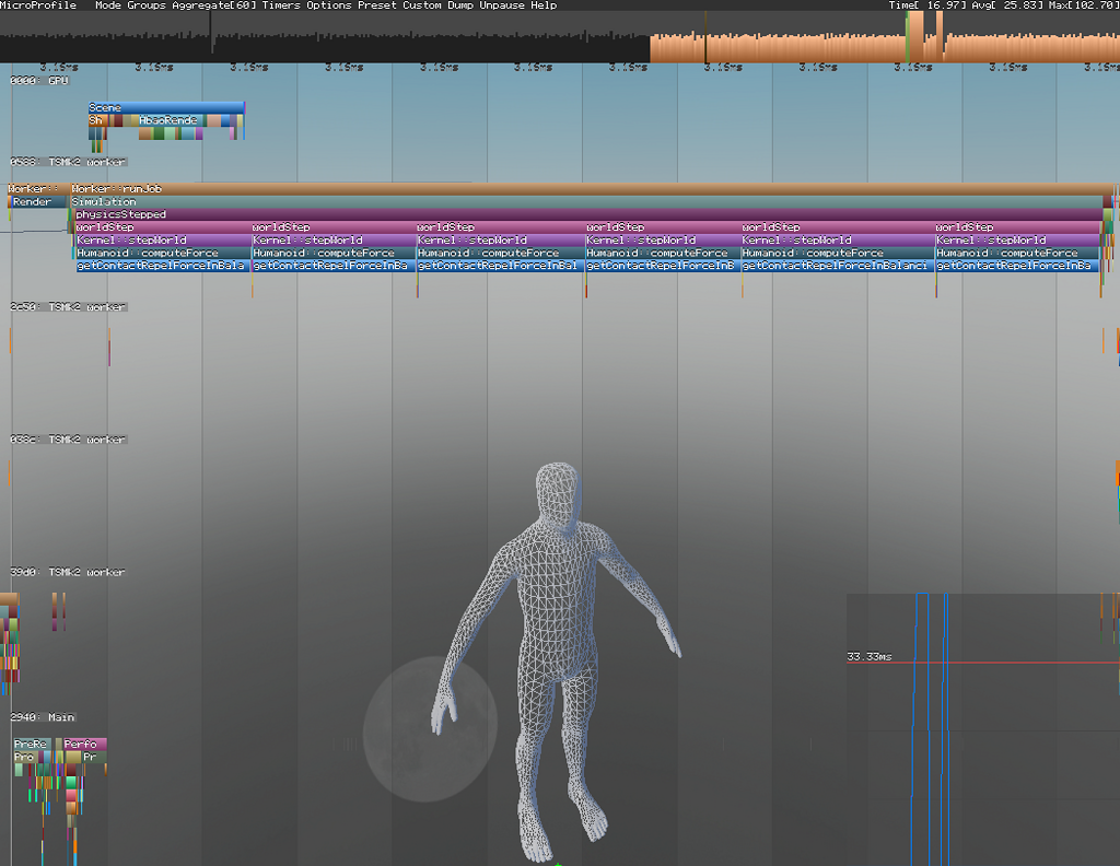 Custom mesh character (Skinned) extremely lags on jump, Humanoid: computeForce - Art Design ...