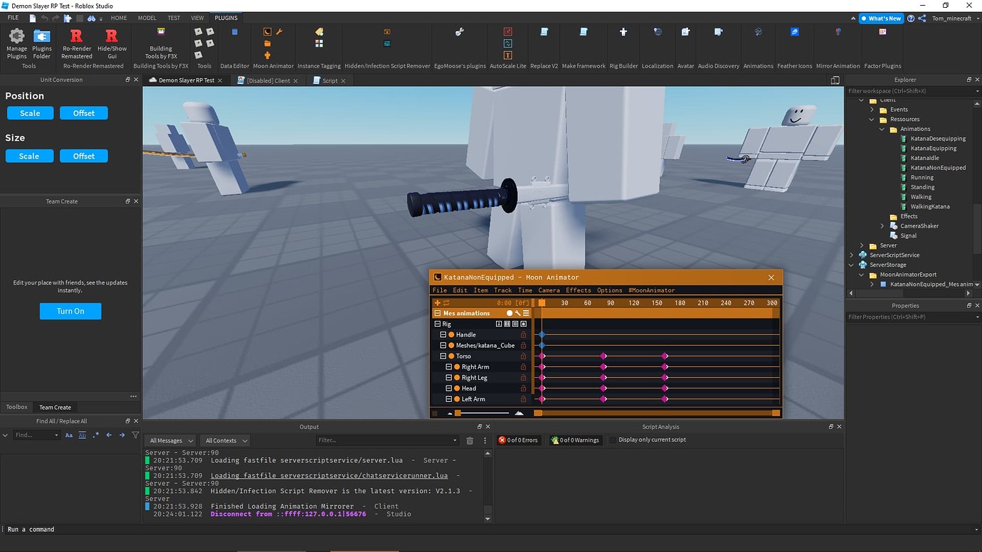 Small problem with Motor6D animation - Art Design Support - Developer Forum | Roblox