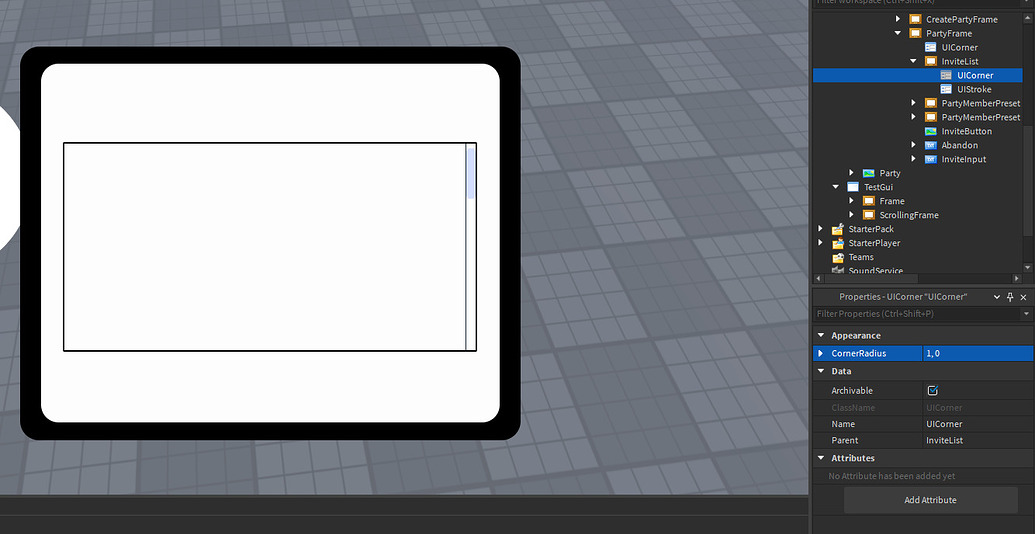 Bug with applying UI Corner to a scrolling frame - Scripting Support - Developer Forum | Roblox