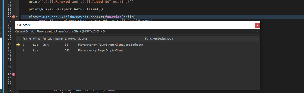 Player.Backpack.ChildAdded not working - Scripting Support - Developer Forum | Roblox