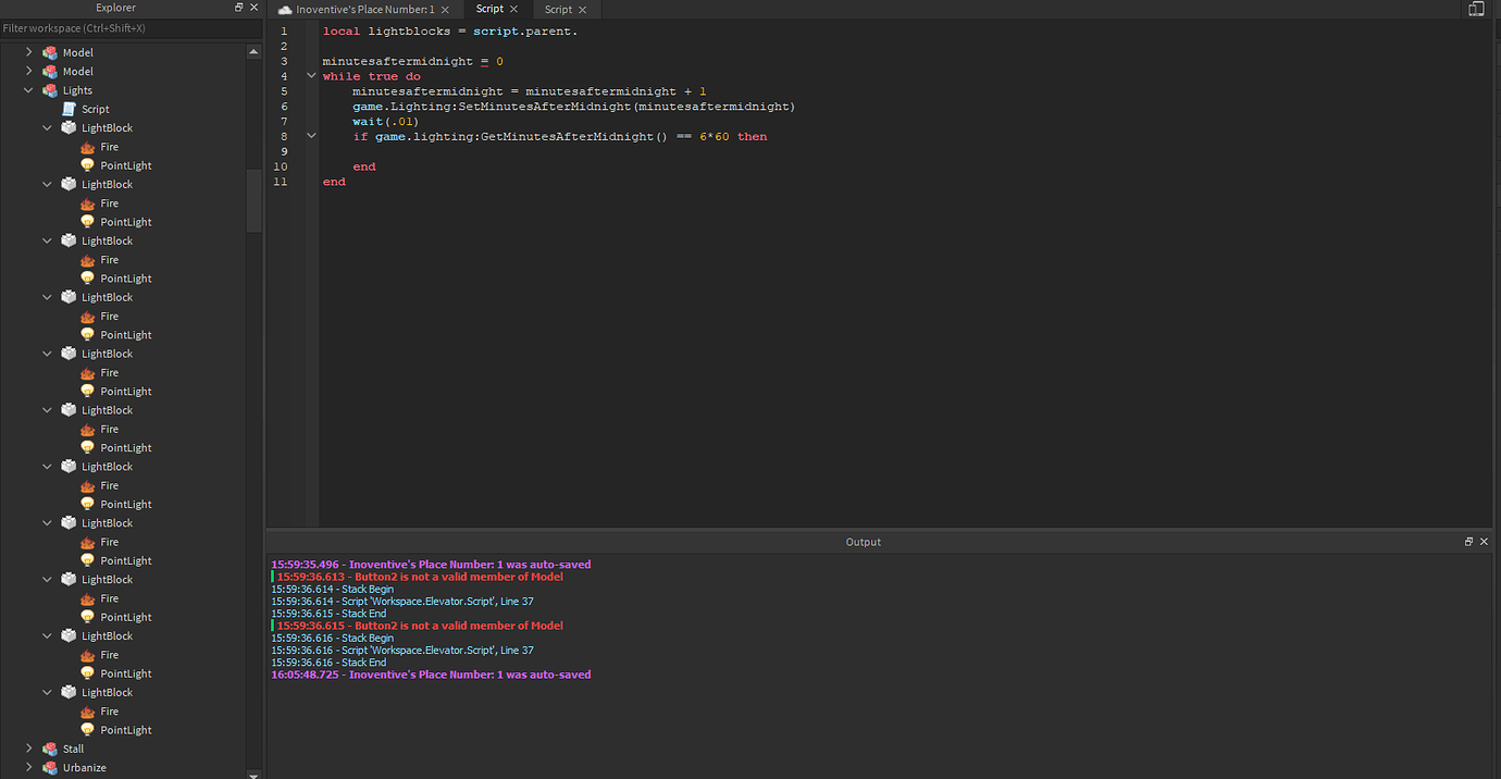 How do I refer to multiple light/fire objects across several parts at once? - Scripting Support ...