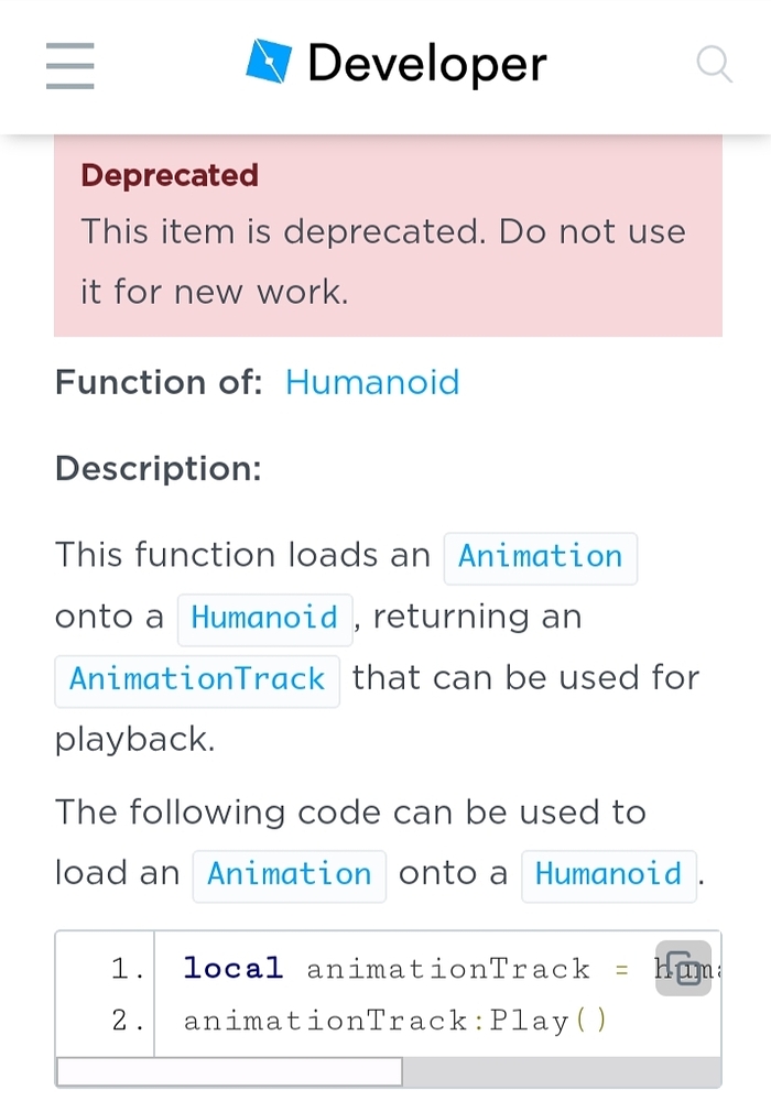 LoadAnimation deprecated? - Game Design Support - Developer Forum | Roblox