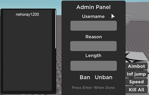 Ban Panel (Arsenal Remake) You can now require the module! - Community ...