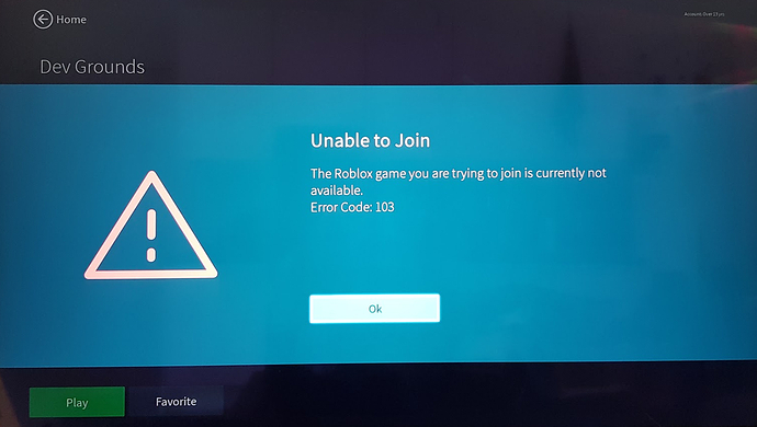 Add a "Game not available on your platform" message replacing Error 103 ...