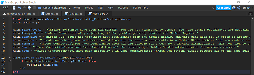 Why does it not kick me? - Scripting Support - Developer Forum | Roblox