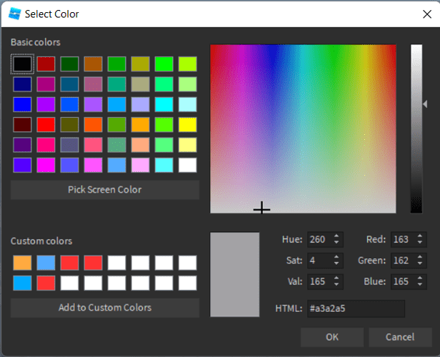 Getting the Color Window From a script - Scripting Support - Developer ...