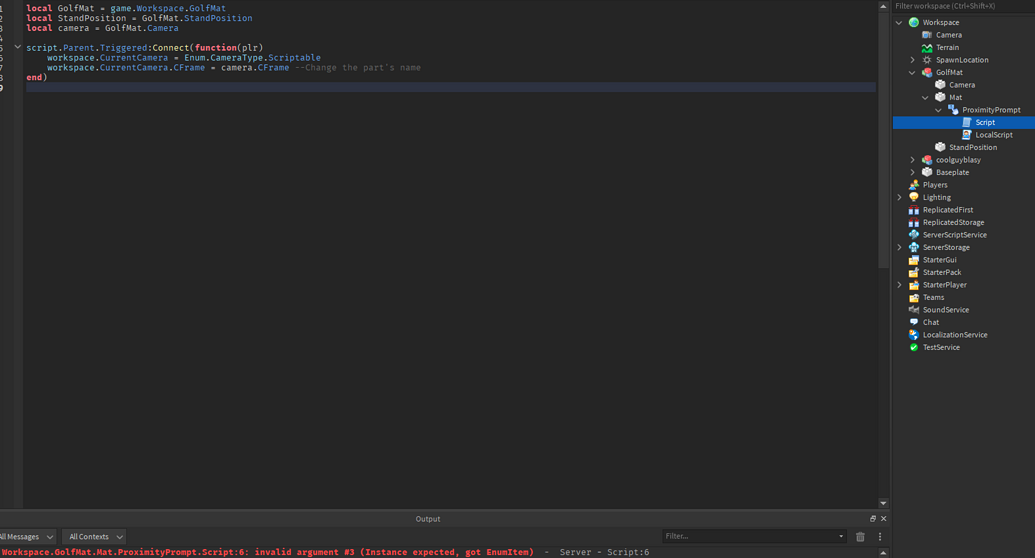 Moving Camera when ProximityPrompt is Triggered - Scripting Support - Developer Forum | Roblox