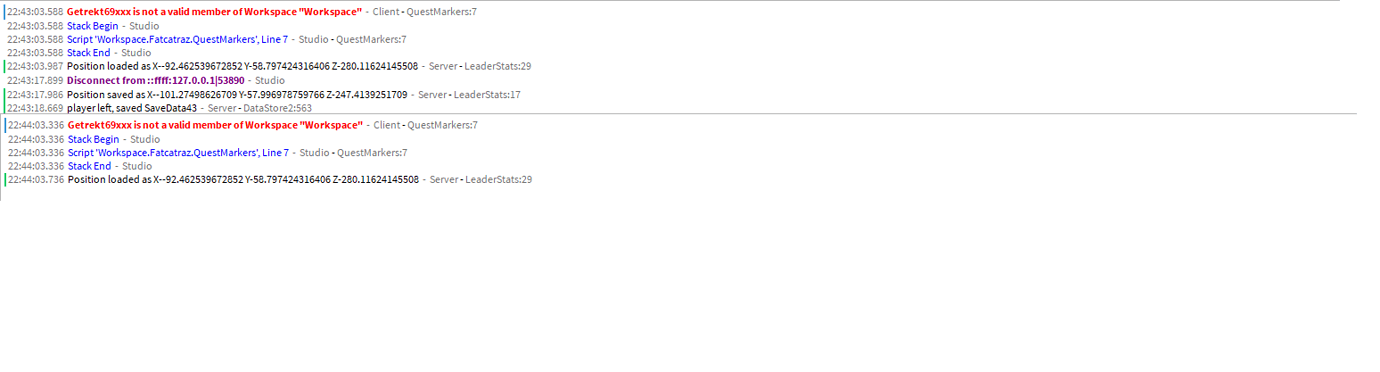 DataStore2 saving/loading player position issues - Scripting Support - Developer Forum | Roblox