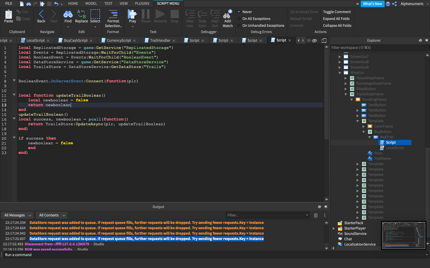 What is this Datastore error? How do I fix it? - Scripting Support - Developer Forum | Roblox