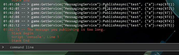 MessagingService:PublishAsync message limit not documented - Documentation Issues - Developer ...