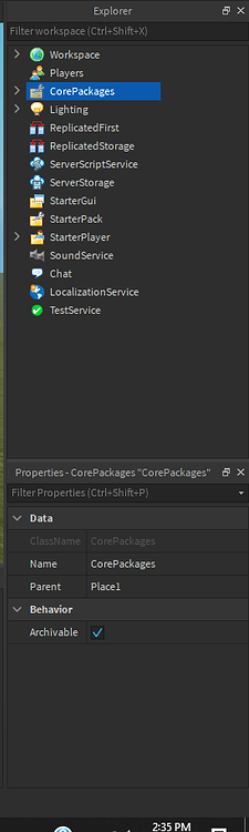 CorePackages Glitched - Scripting Support - Developer Forum | Roblox