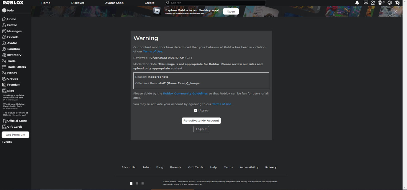 Why Did Roblox Give me a warning for uploading a model with an image? - Game Design Support ...