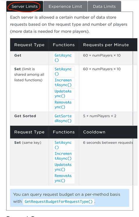 Datastore Limitations And Best Practices Queries Scripting Support Developer Forum Roblox
