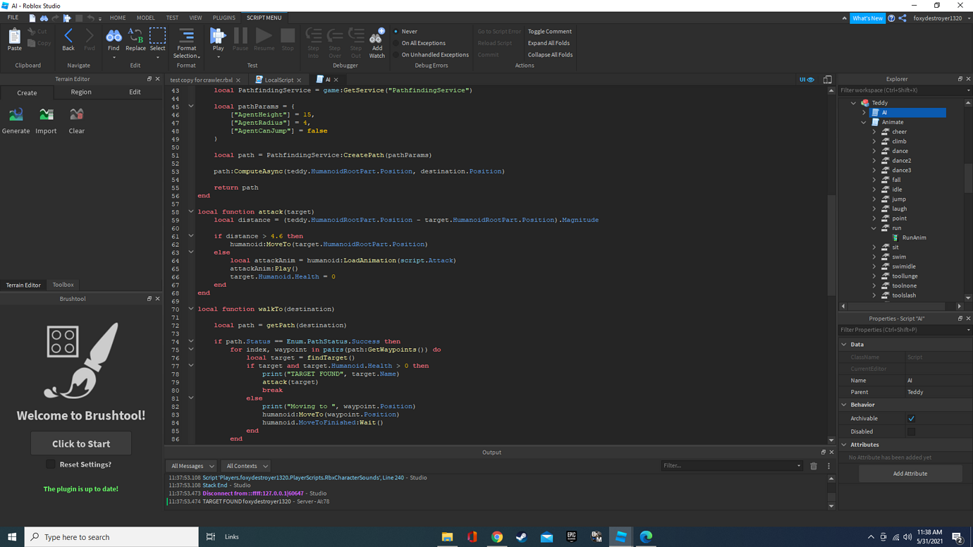 Monster jumpscare help - Scripting Support - Developer Forum | Roblox