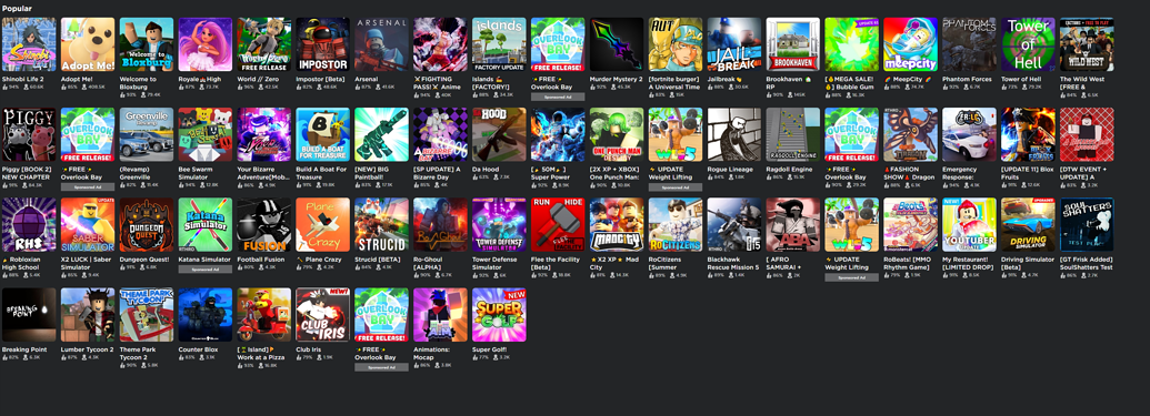 Many Front Page Games Have Moderated Icons - Website Bugs - Developer ...