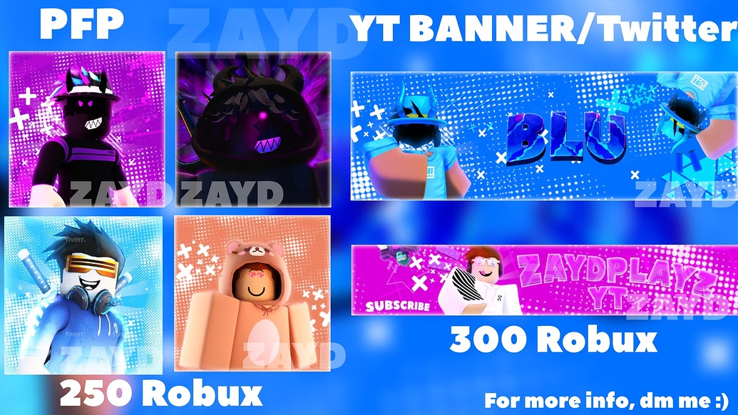 [OPEN] EyZaydYT | Roblox GFX Pfp And Banner Commissions - Portfolios ...