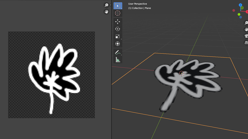 Trying to import a mesh with transparency texture, works on normal 3D ...