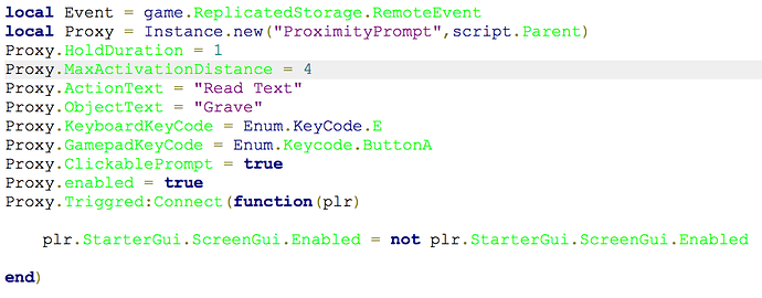 Help with fixing my scripts that make a proximity point open a gui - Scripting Support ...