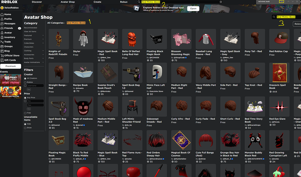 Can't see my UGCs on the avatar shop. My UGCs make avatars become blank ...