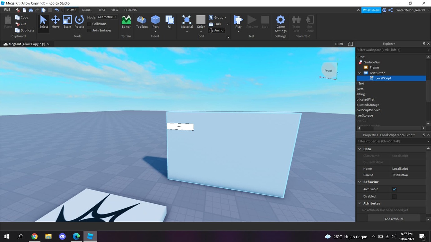 Can Someone Help Me How To Make Open able Frame With TextButton On ...