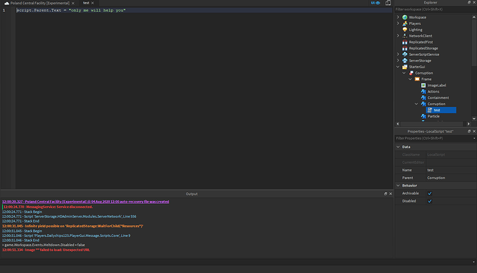 Changing the text for client? - Scripting Support - Developer Forum ...