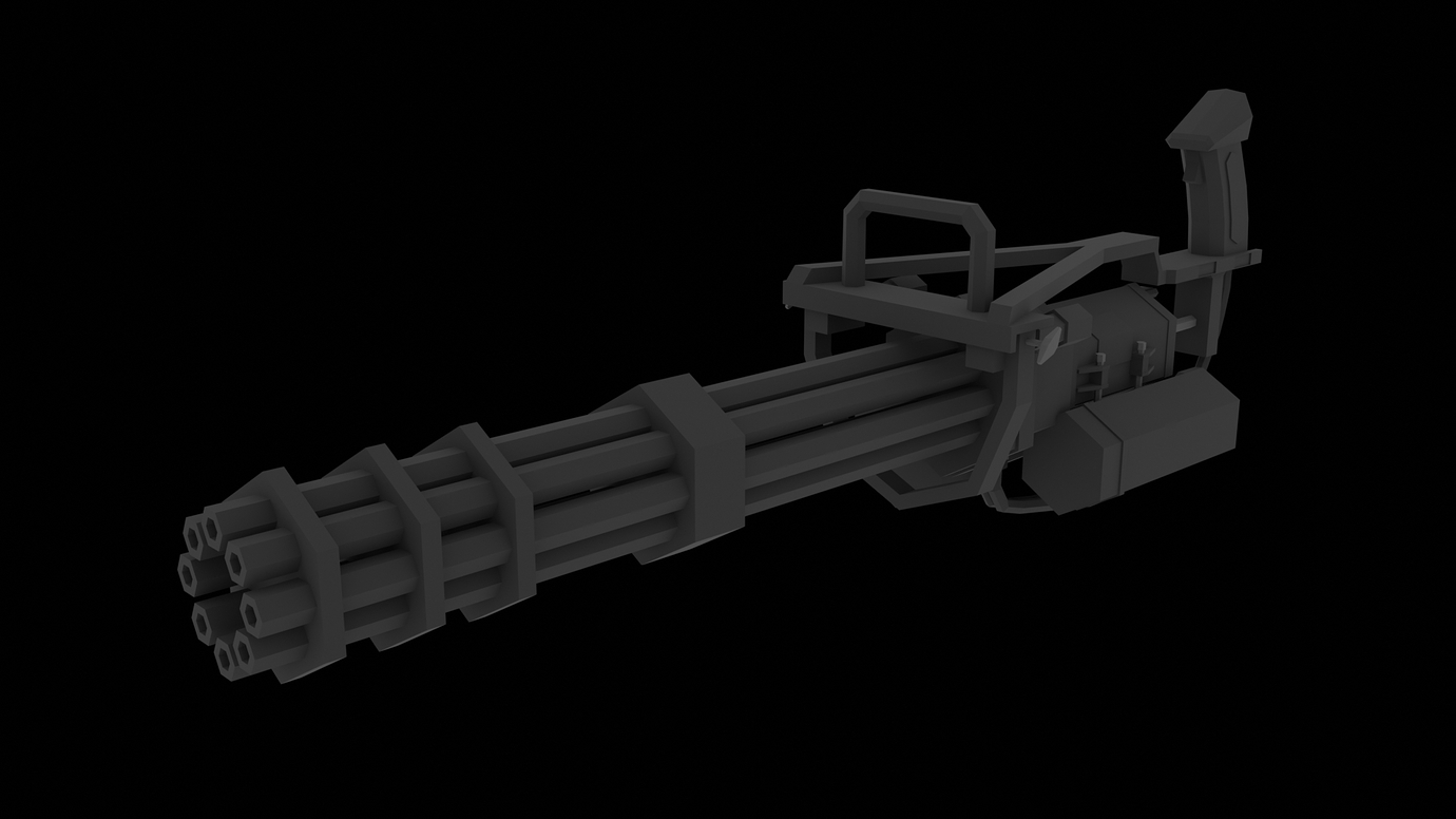 [Gun Modeling] M134 Mini gun Low Poly Model - Creations Feedback ...
