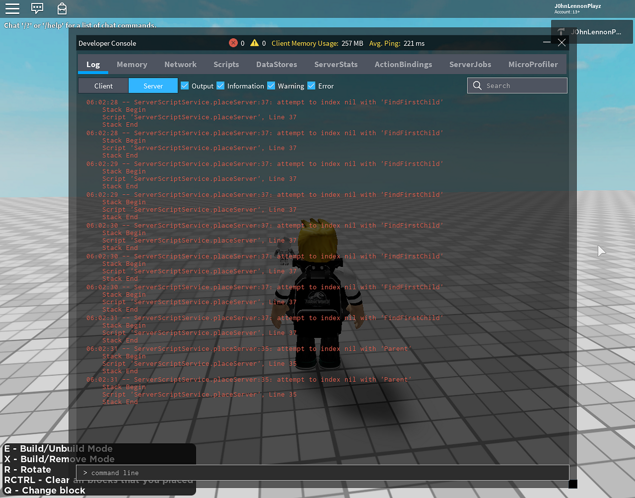 Breaking block issue in my building game - Scripting Support - Developer Forum | Roblox