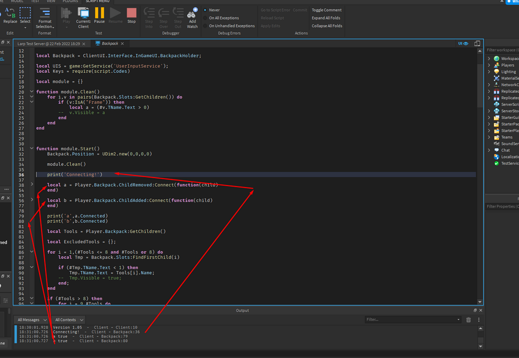 Player.Backpack.ChildAdded not working - Scripting Support - Developer ...