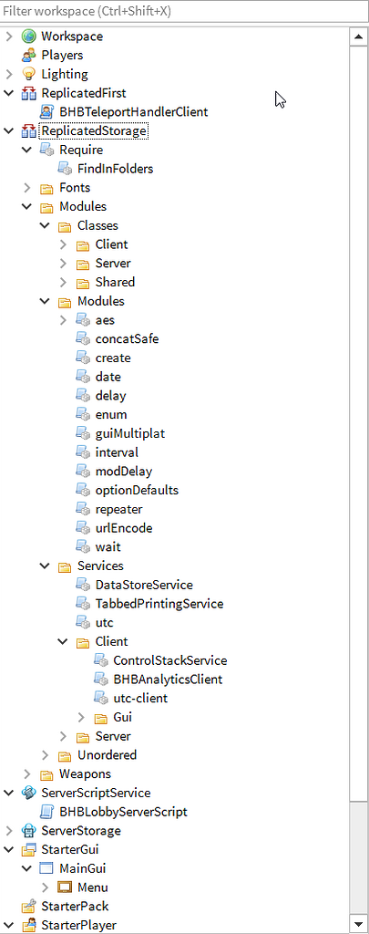 Order ReplicatedFirst and ReplicatedStorage Next To Other Client Services - Studio Features ...
