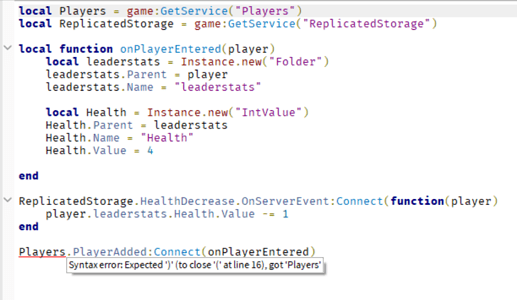 GUI Button that when clicked decreases leaderstats.Health - Scripting Support - Developer Forum ...