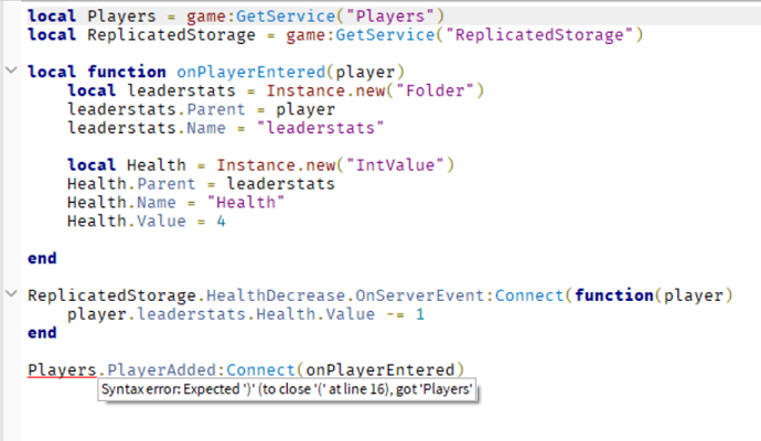GUI Button that when clicked decreases leaderstats.Health - Scripting ...
