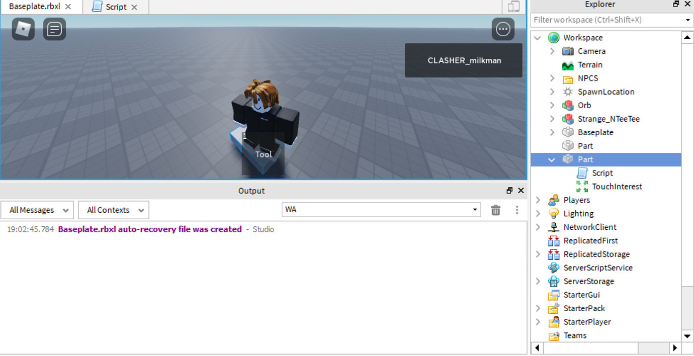 Really basic script not working - Scripting Support - Developer Forum | Roblox