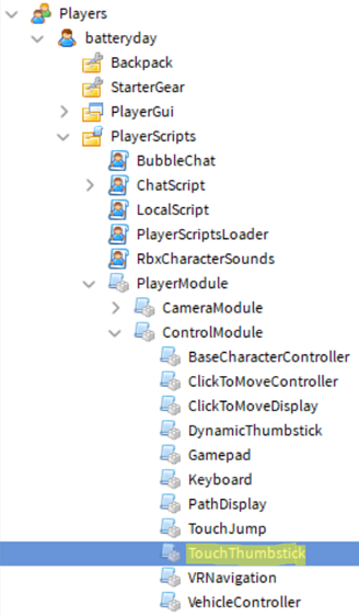 How to make TouchThumbstick controller control custom character ...