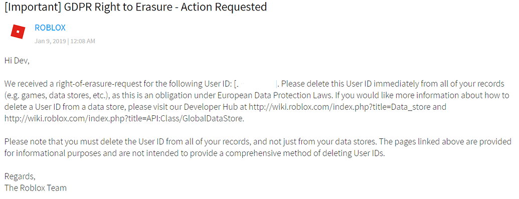 GDPR - A Toolbox Talk - Bulletin Board - Developer Forum | Roblox