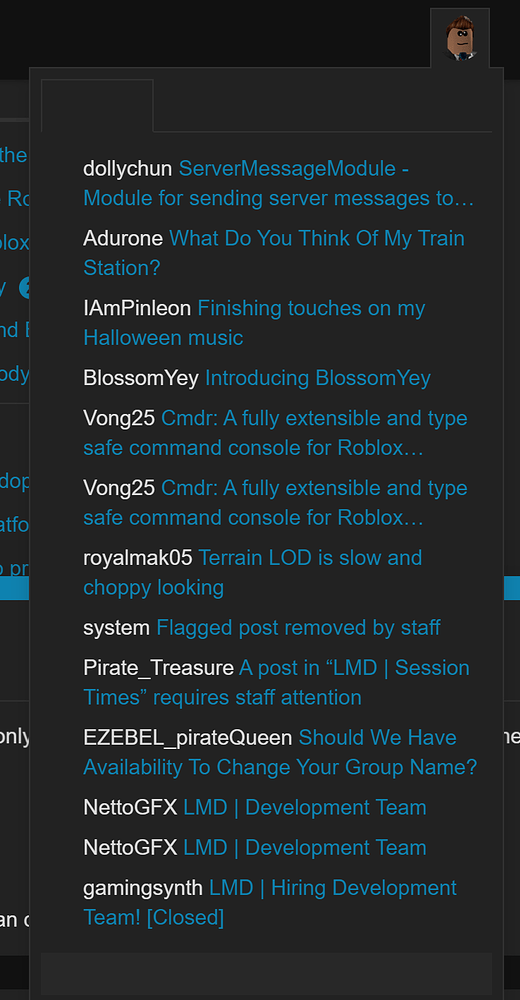 DevForum UI Bug - Forum Help - Developer Forum | Roblox