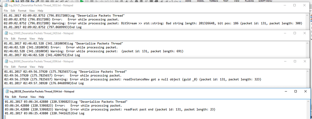 Error while processing packet causing connection problems - Studio Bugs - Developer Forum | Roblox