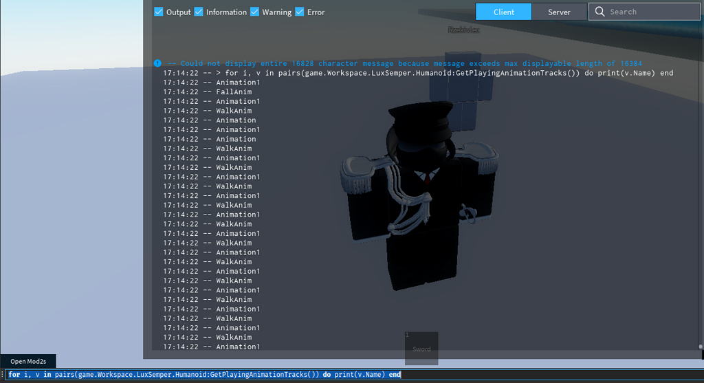 Animator Reaches 256 Tracks and No More are Played - Scripting Support - Developer Forum | Roblox