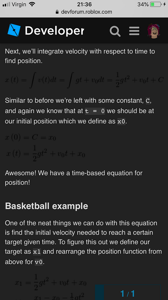 Modeling a projectile's motion - Community Tutorials - Developer Forum | Roblox