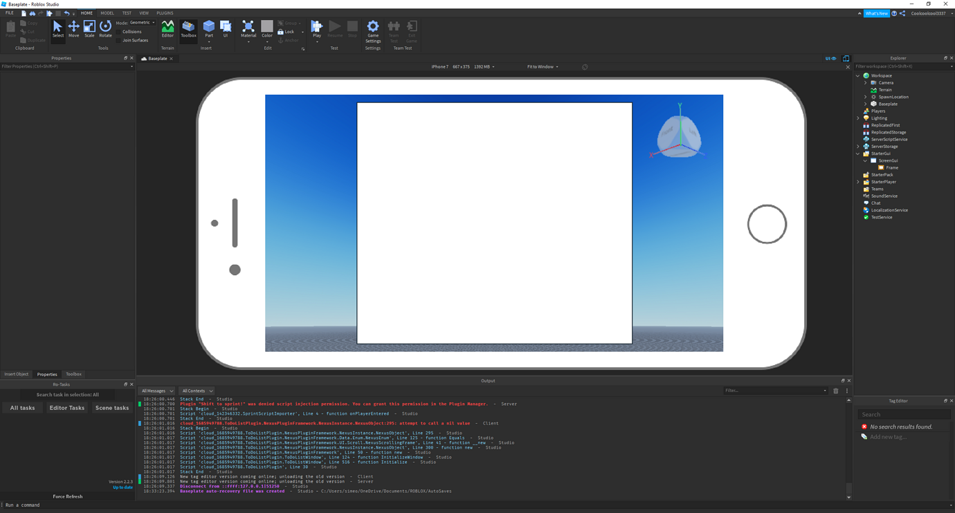 Mobile Gui not working in Roblox studio - Art Design Support ...