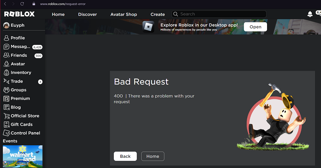 Bug with "Bad Request Error 400" while uploading Classic Clothing ...