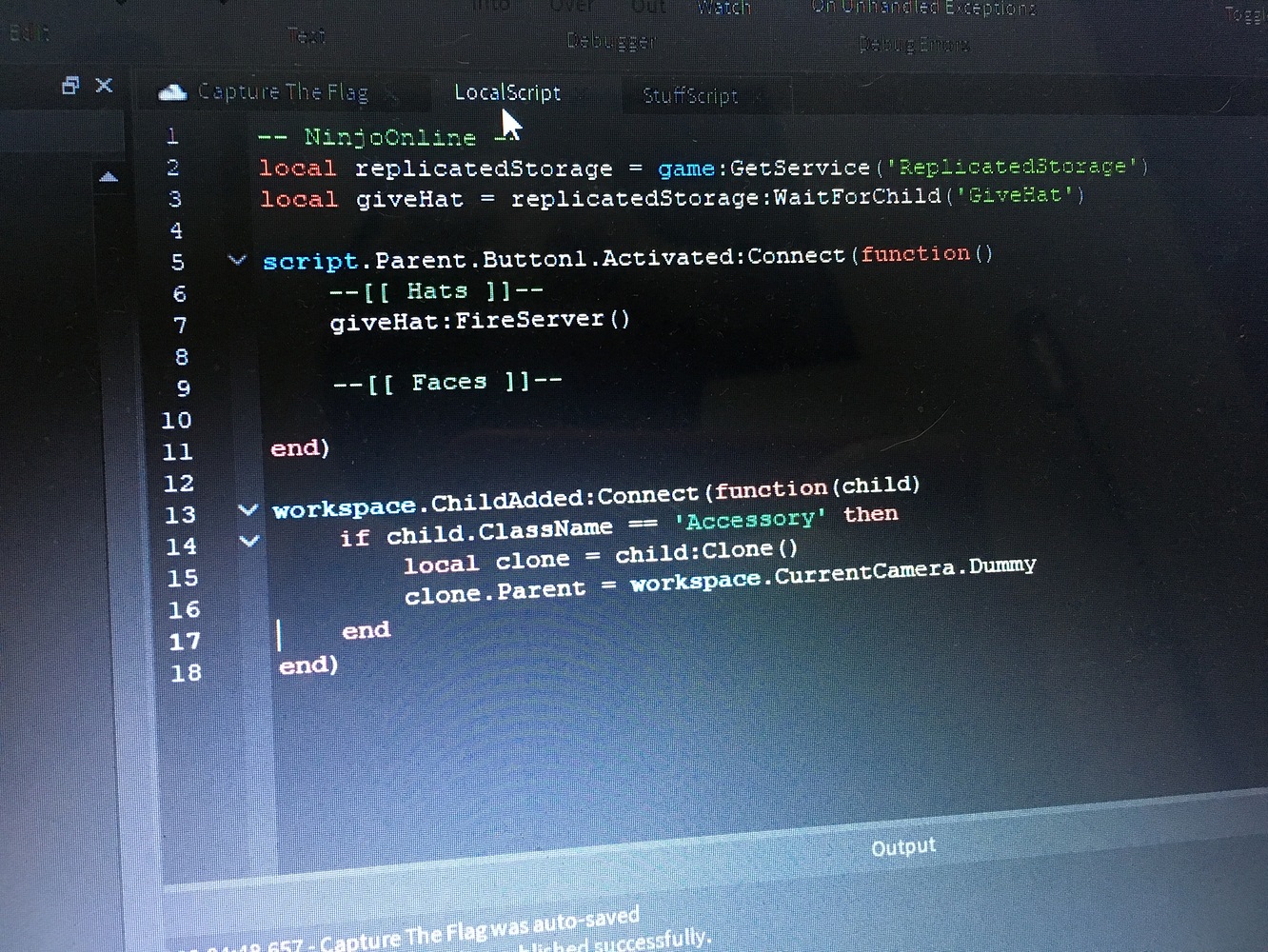 Trying to insert assets into a character model inside CurrentCamera - Scripting Support ...