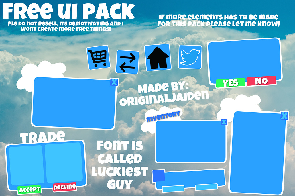 Free UI Pack Blue Themed - Community Resources - Developer Forum | Roblox