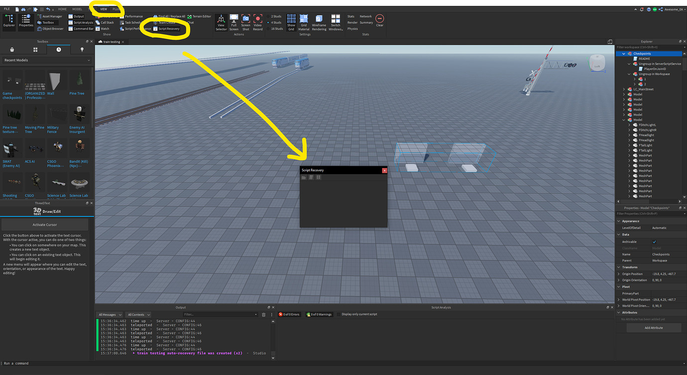 How to use Roblox's Script Recover Feature on Mac - Scripting Support - Developer Forum | Roblox