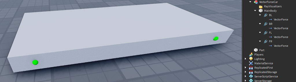 Raycast suspension acting weird and starts bouncing out of control when player is on top of car ...