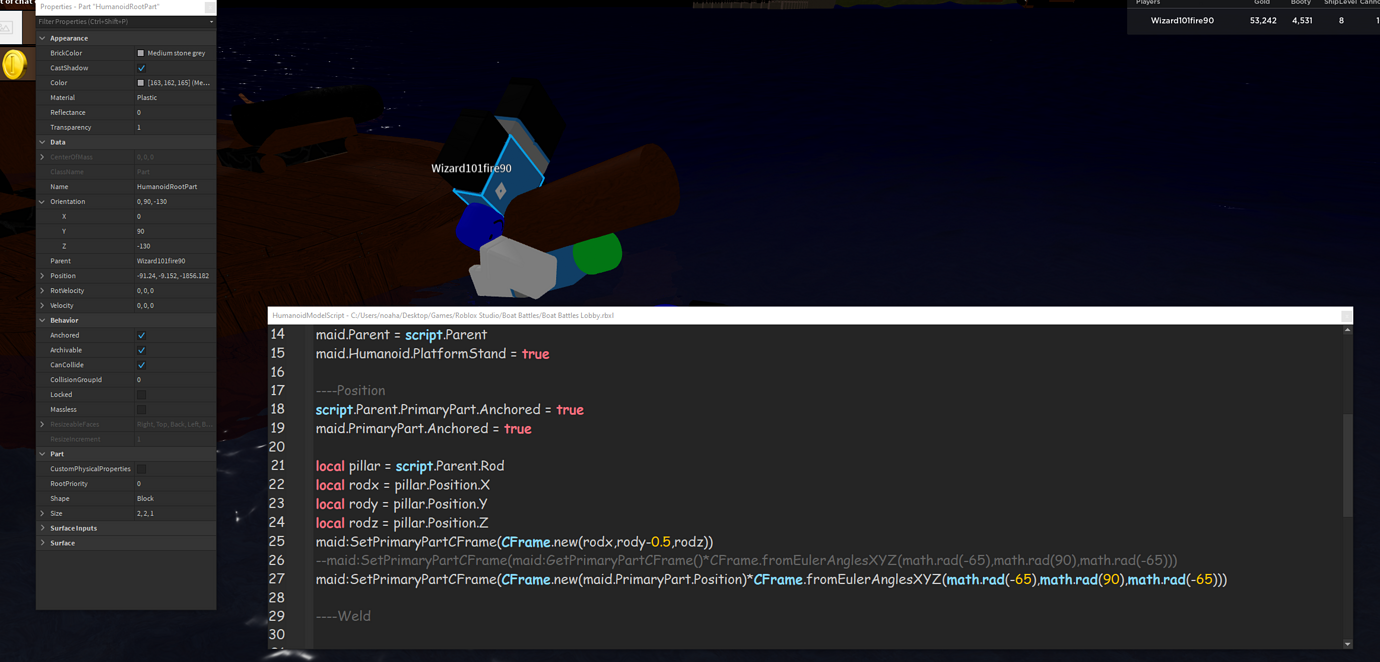 Rotating Part Does not rotate along X axis - Scripting Support - Developer Forum | Roblox